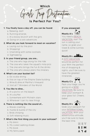 31 Perfect Destinations for Your Girls' Trips Ideas